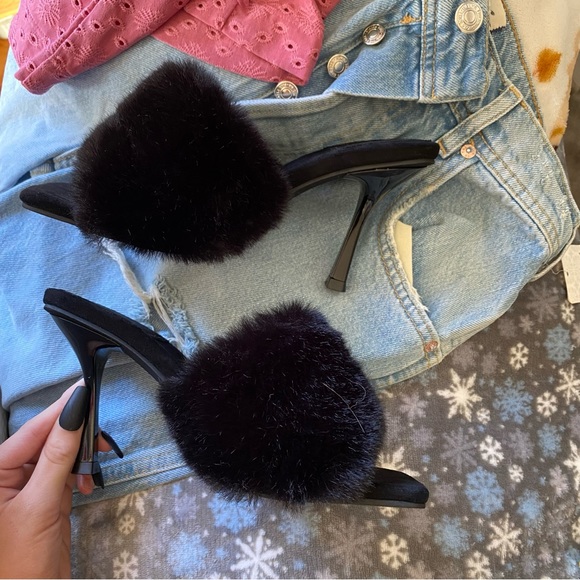 Jeffrey Campbell | Shoes | Jeffrey Campbell Bback Utopia Faux Fur Heels ...